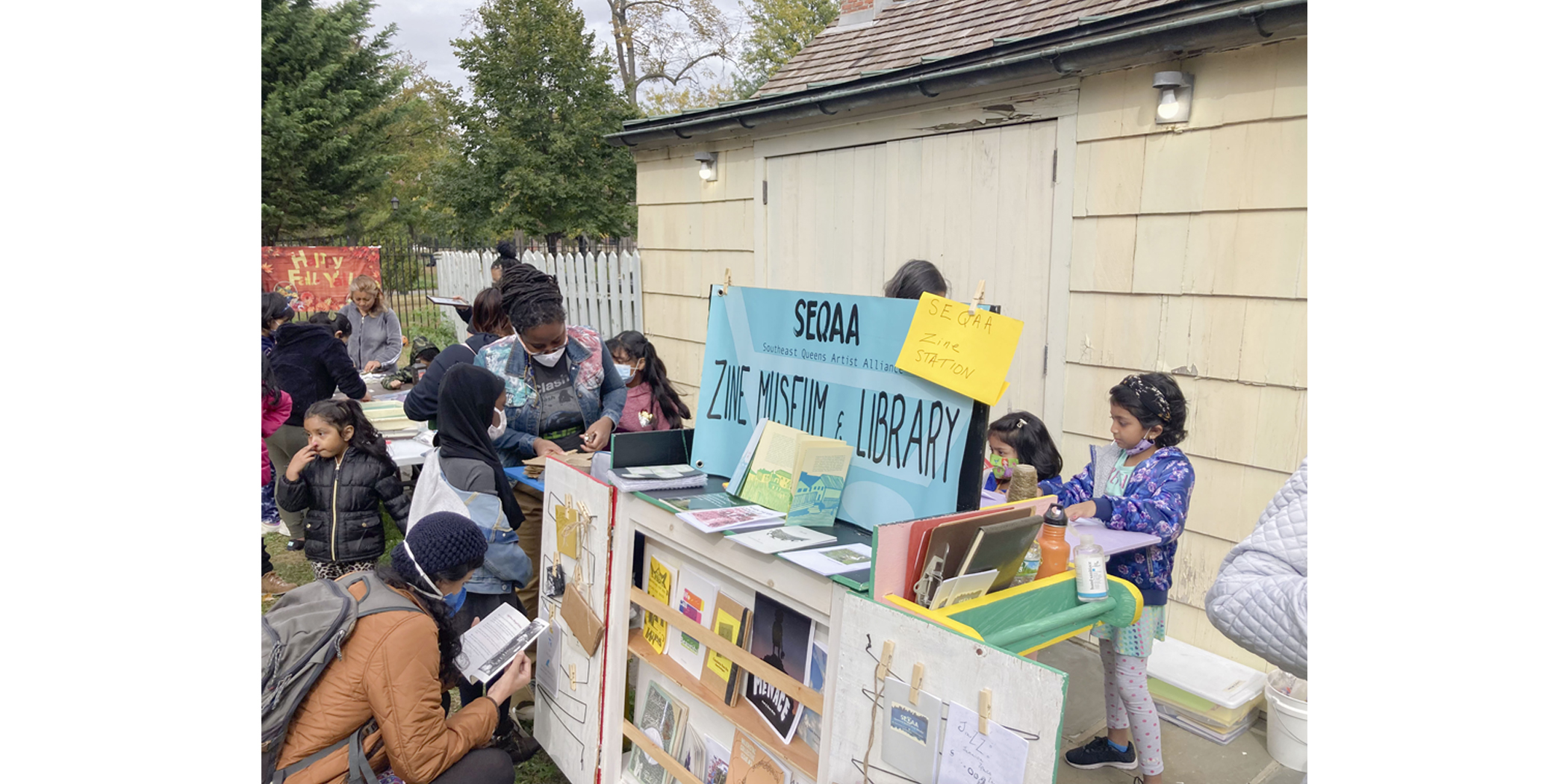Flushing Town Hall | The SEQAA Zine Cart & Mobile Museum Program 2024